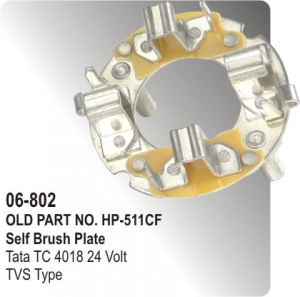 Self Brush & Rocker Plate Tata TC 4018 24 Volt equivalent to TVS Type ...