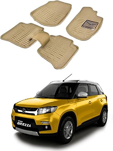 3D Floor Foot Mat Vitara Brezza Beige for Maruti Suzuki Vitara Brezza ...