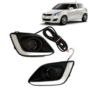 Autogold Fog Light Lamp Assembly DRL LED Swift Type 3 for Maruti Suzuki Swift Parts Big Boss